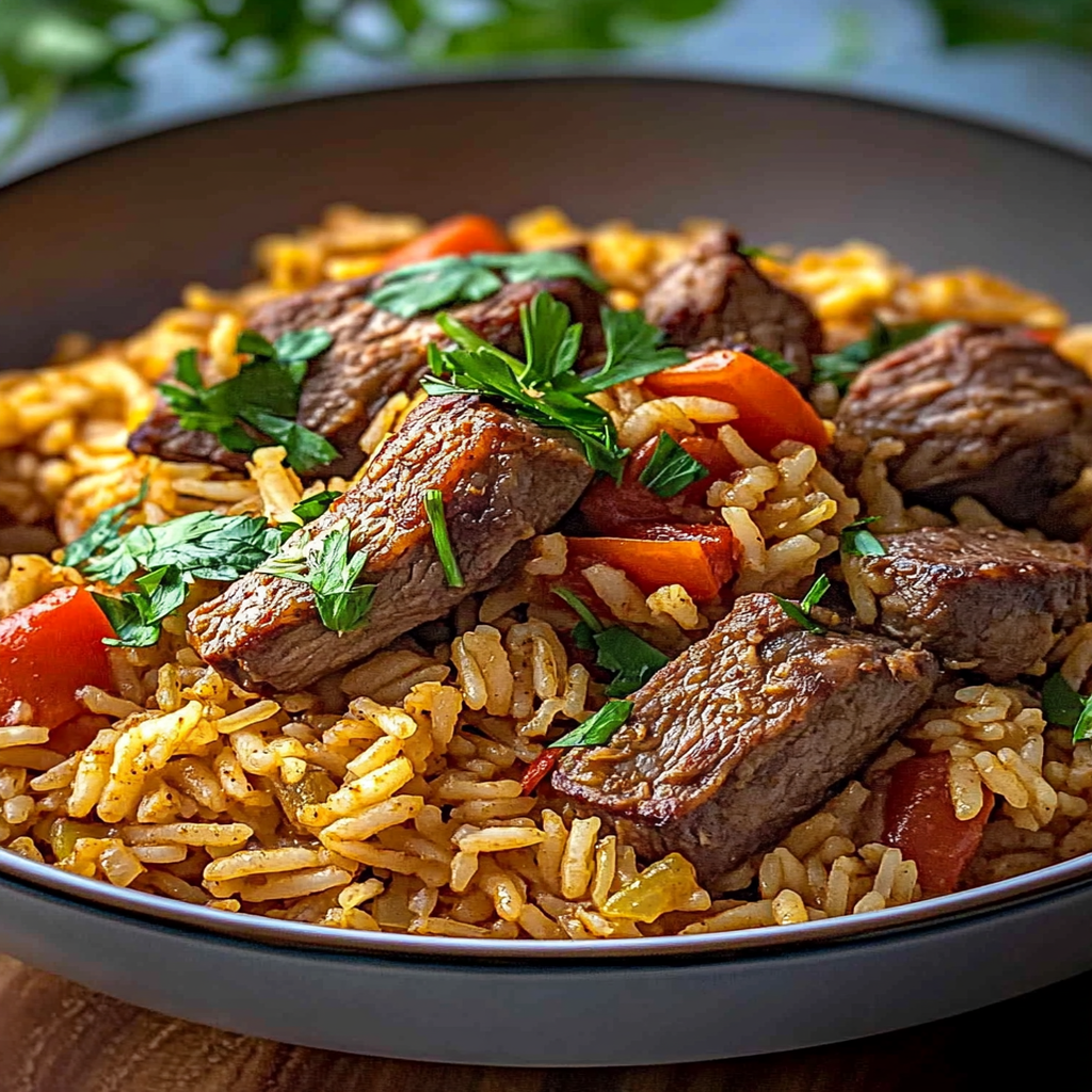 One Pot Spiced Lamb and Rice