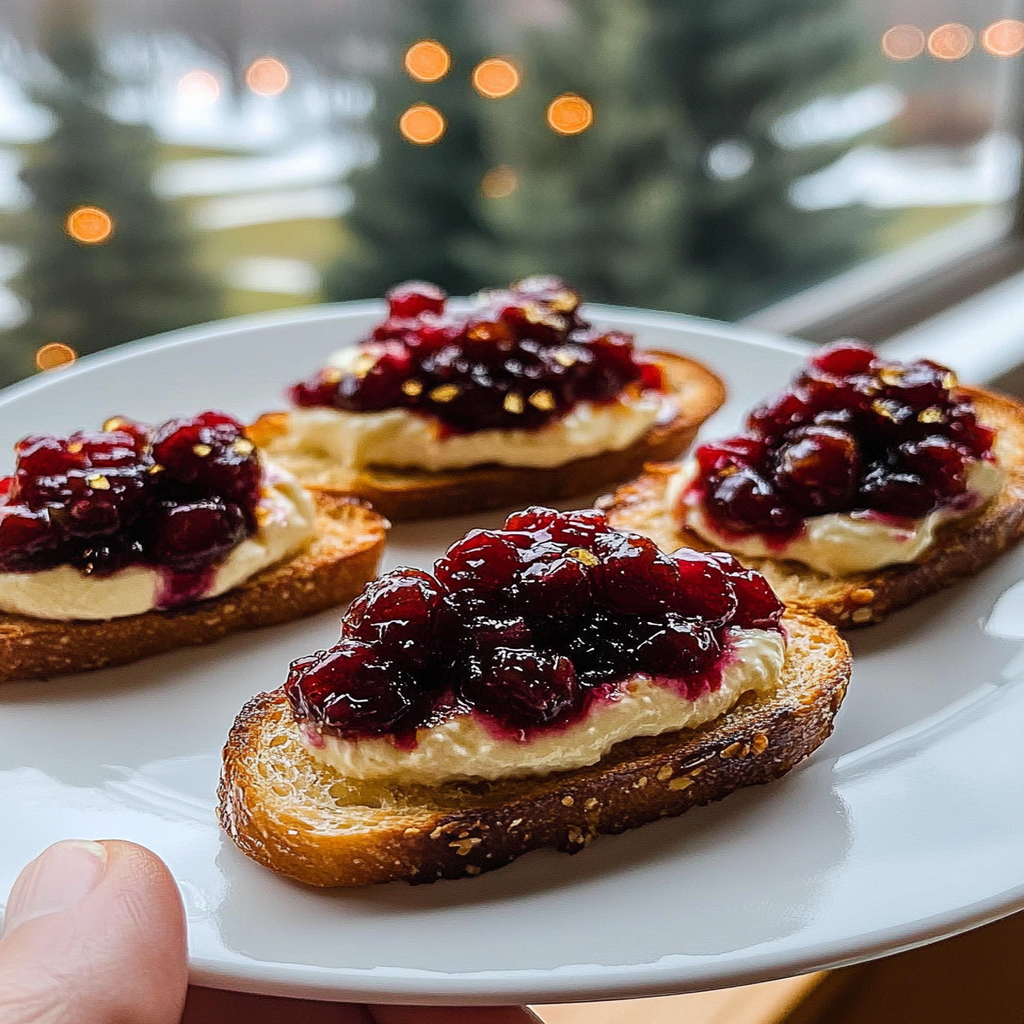 Sweet Cherry Chutney Crostini
