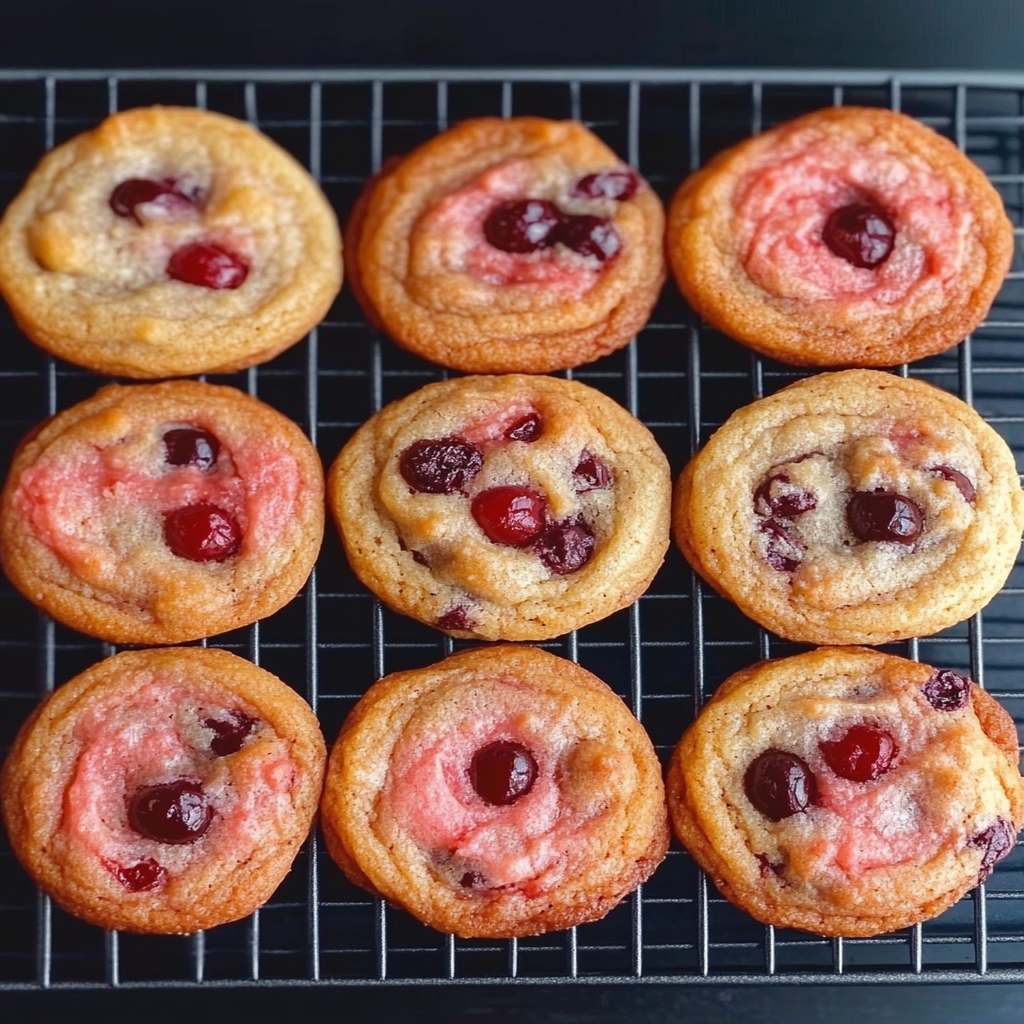 Viral Cherry Garcia Cookies