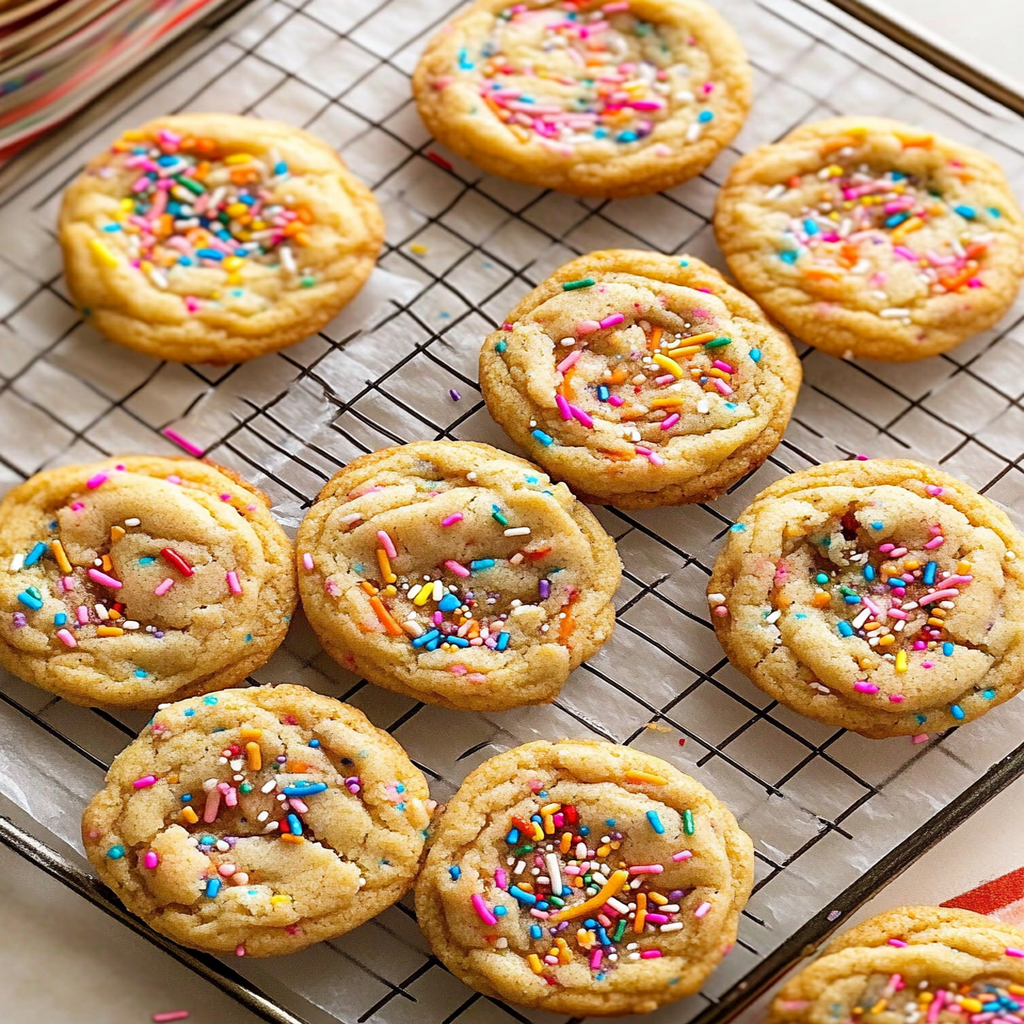 Birthday Cake Cookies with Sprinkles