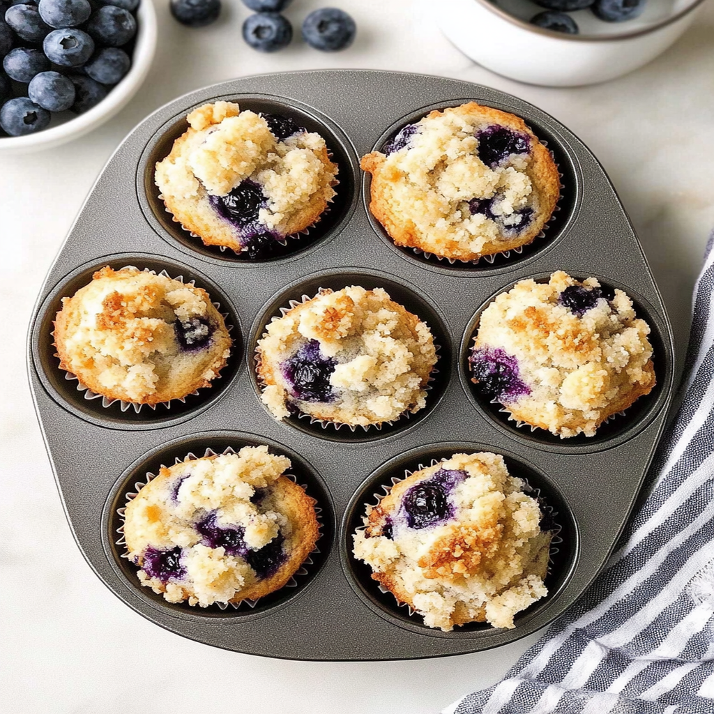 Blueberry Buttermilk Crumble Muffins