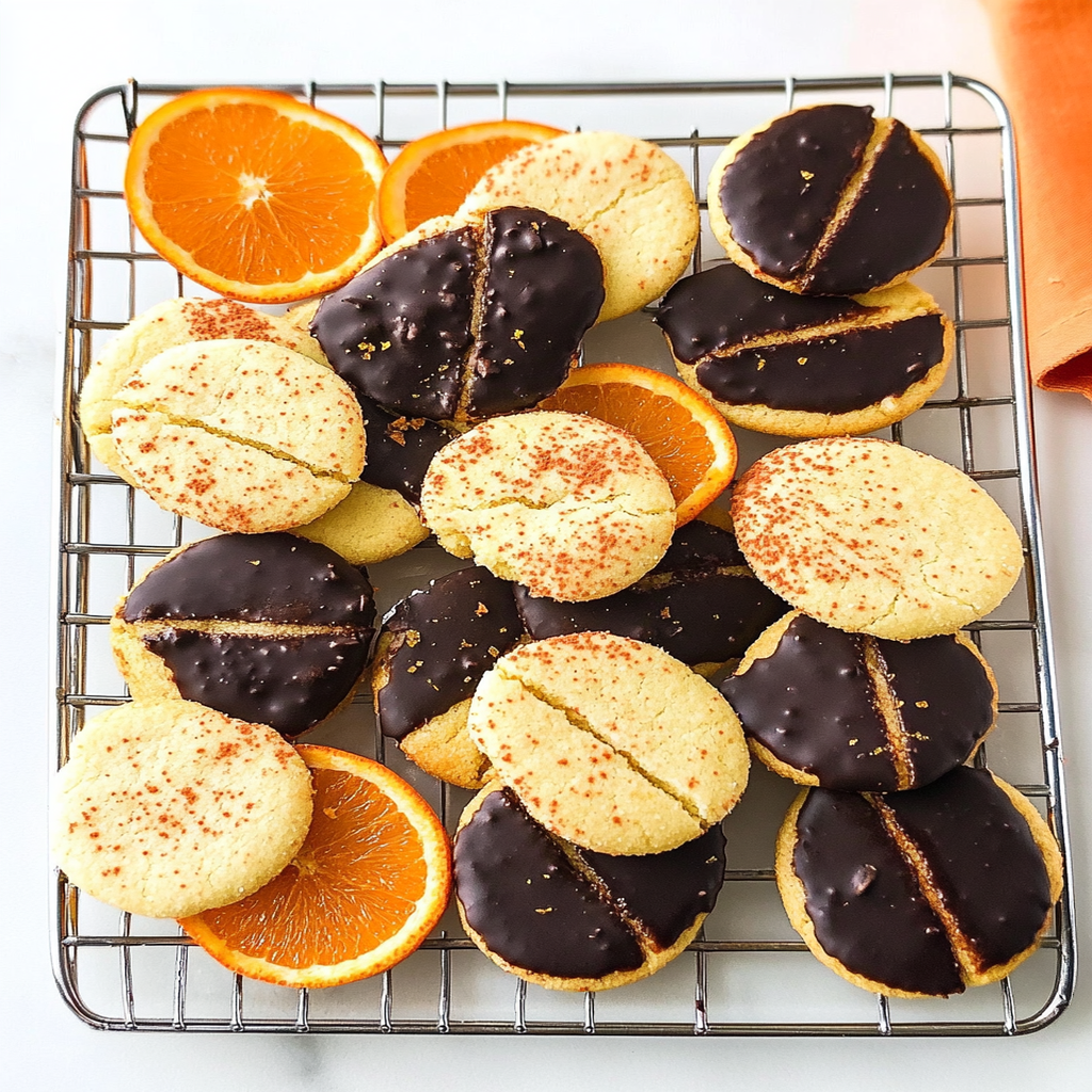 Chocolate Dipped Orange Cookies
