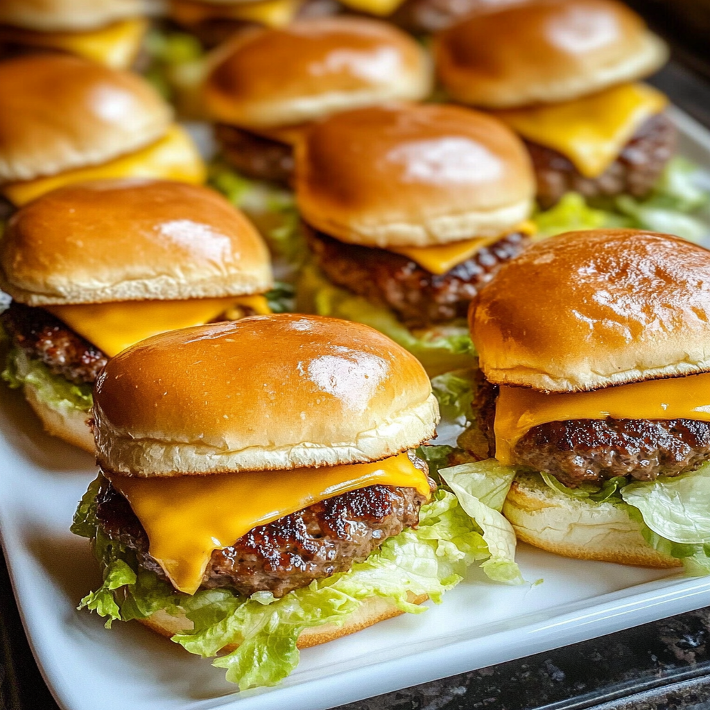 Deconstructed Cheeseburger Super Bowl Party Sliders