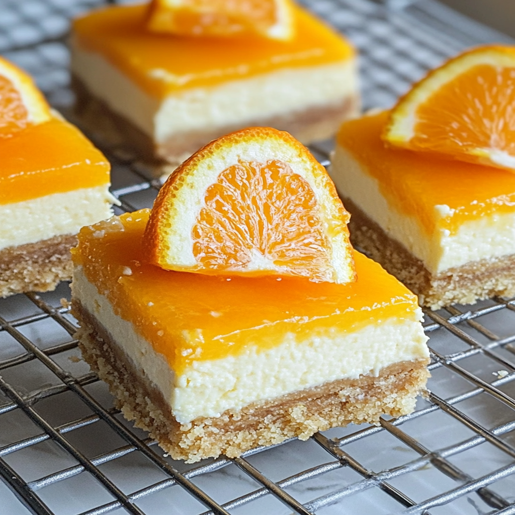 Mandarin Orange Cheesecake Bars