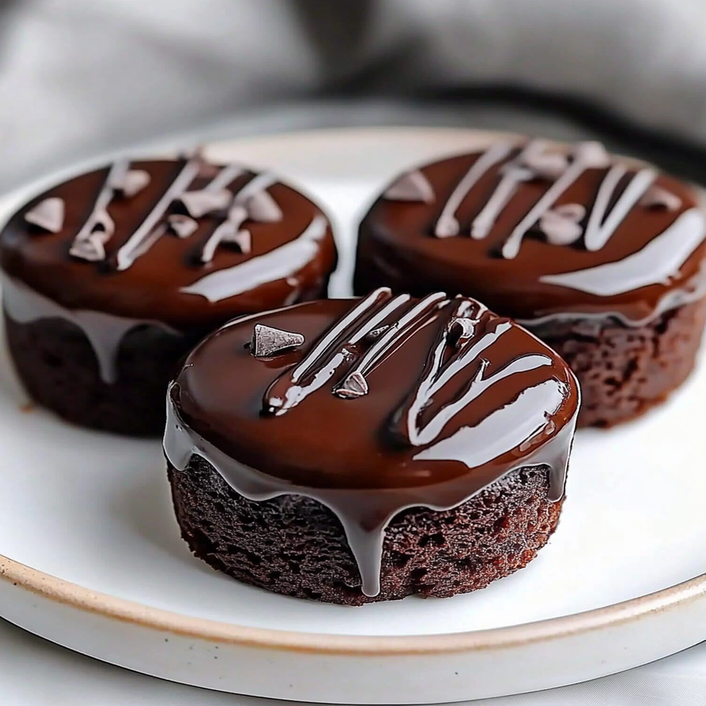 One-Bite Mini Chocolate Fudge Cakes
