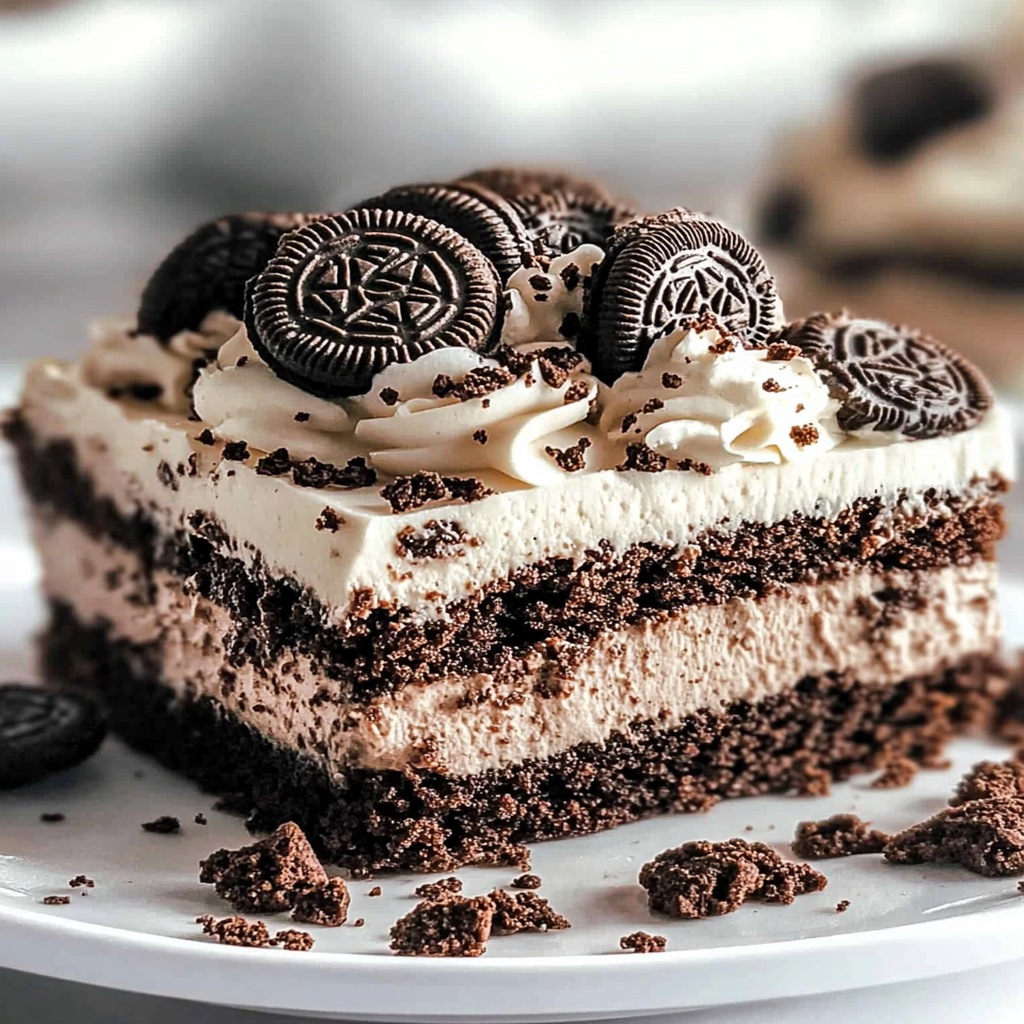Oreo Crunch Mudslide Chocolate Cake