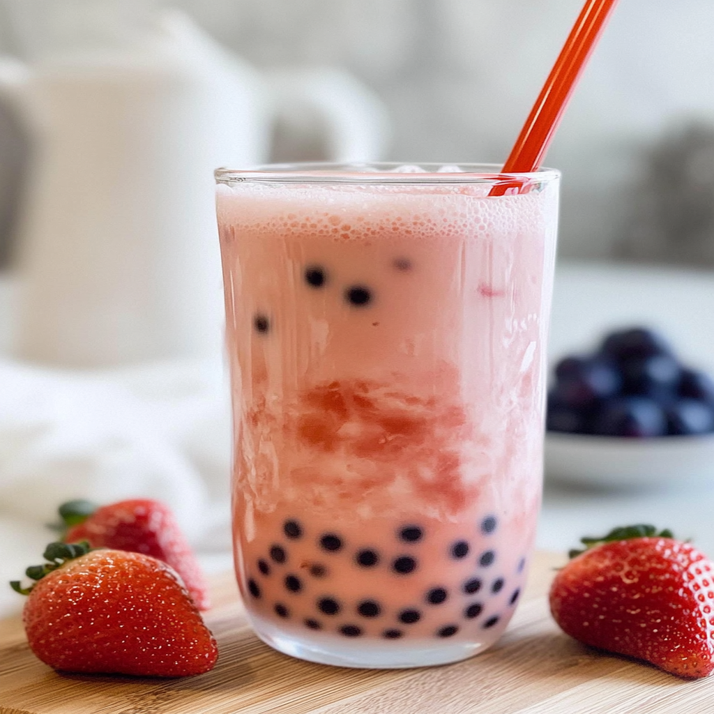 Strawberry Milk Boba Tea