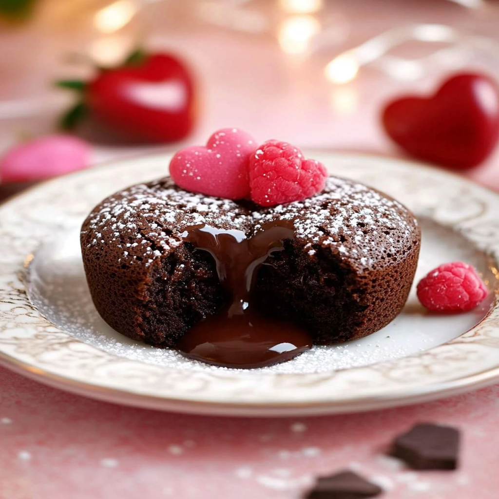 Valentine Chocolate Lava Cakes
