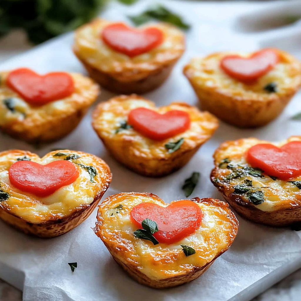 Valentine Egg Muffin Hearts