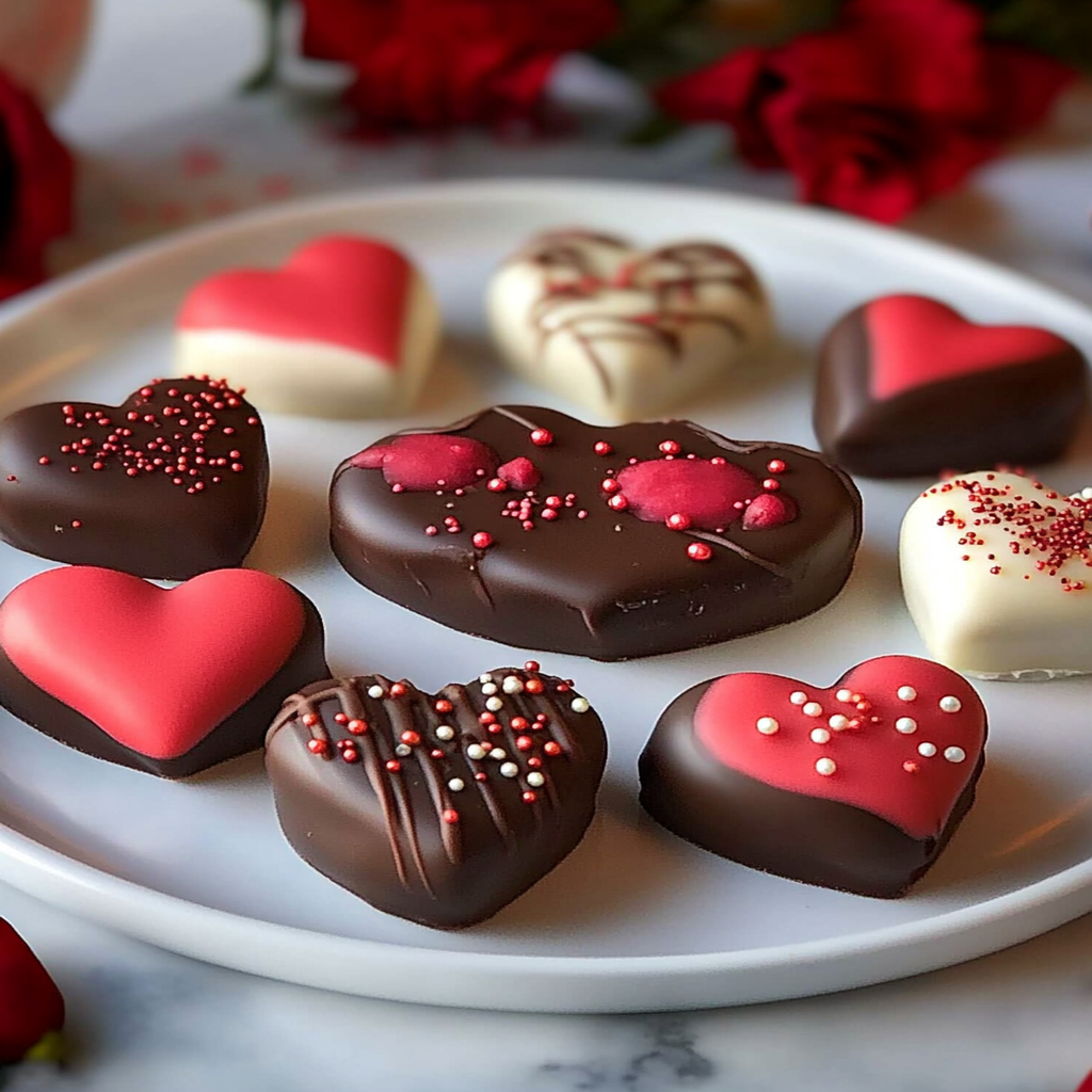 Valentine Fudge Heart Truffles