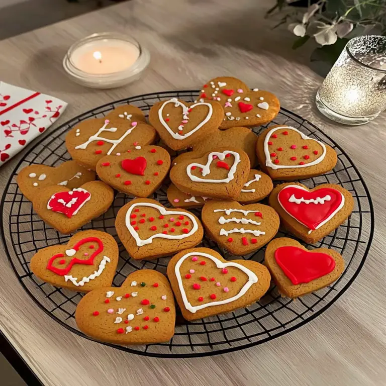 Valentine Gingerbread Hearts