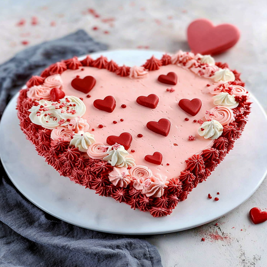 Valentine Heart Shaped Cake