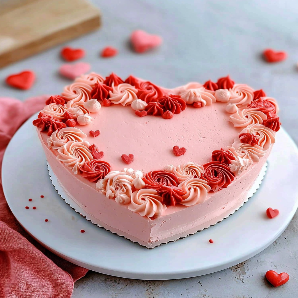 Valentine Heart Shaped Cake