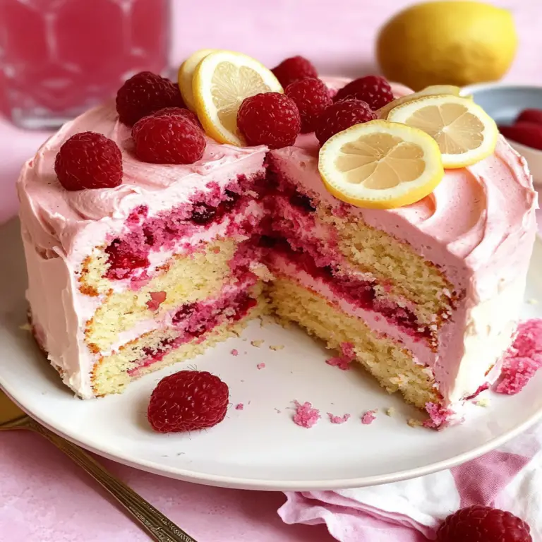 Valentine Lemon Raspberry Cake