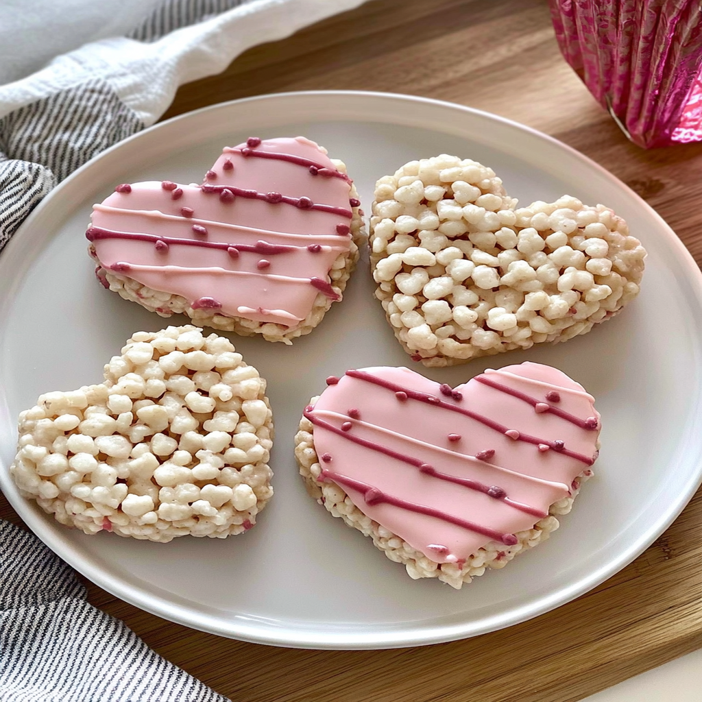Valentine Rice Krispy Hearts