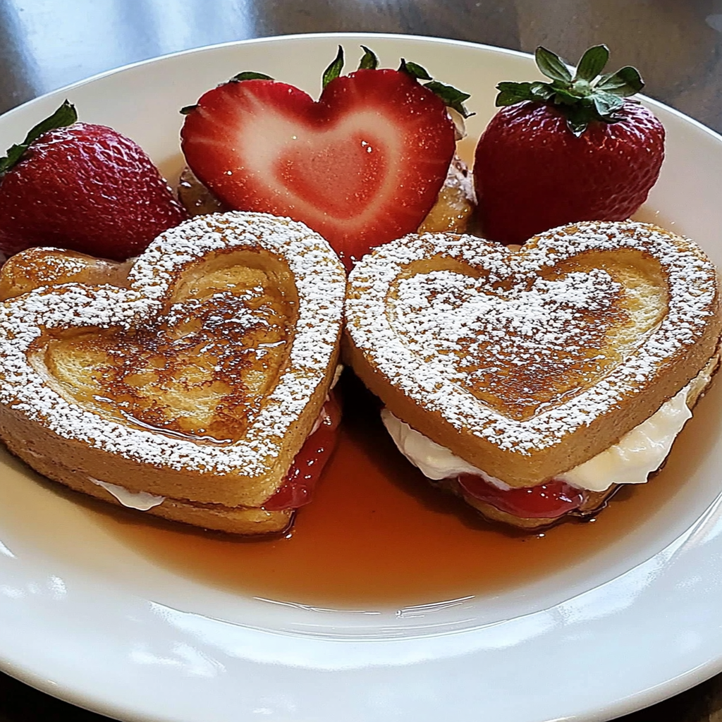 Valentine Stuffed French Toast