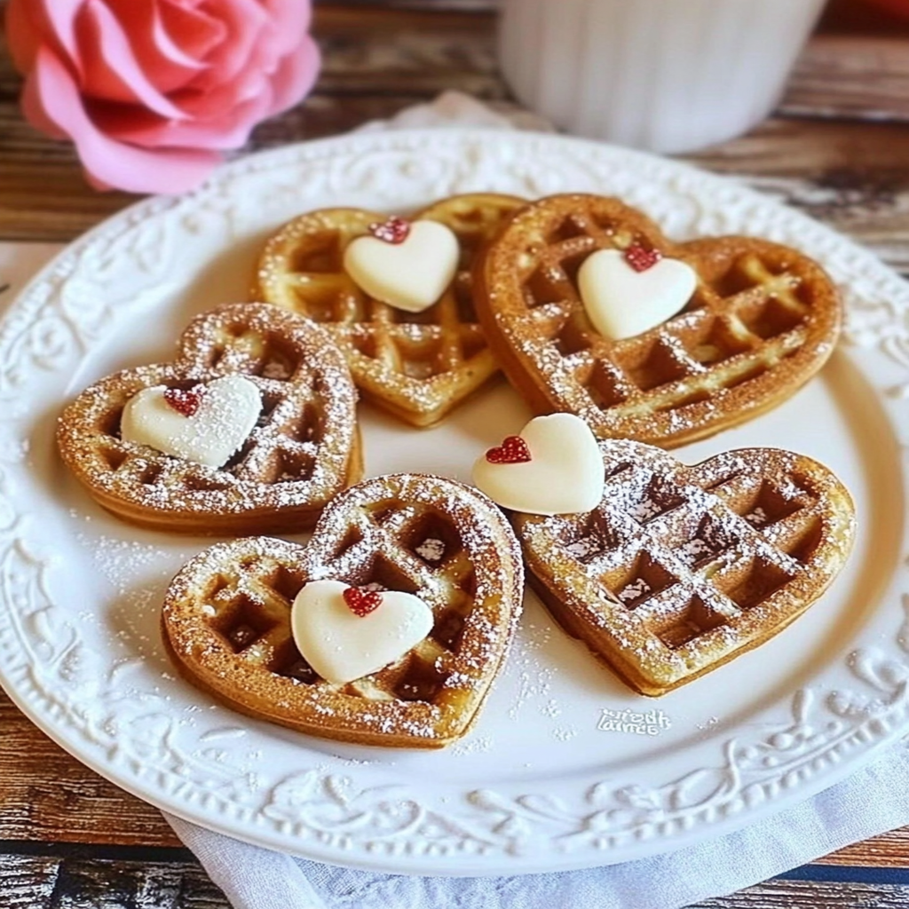 Valentine Waffle Hearts