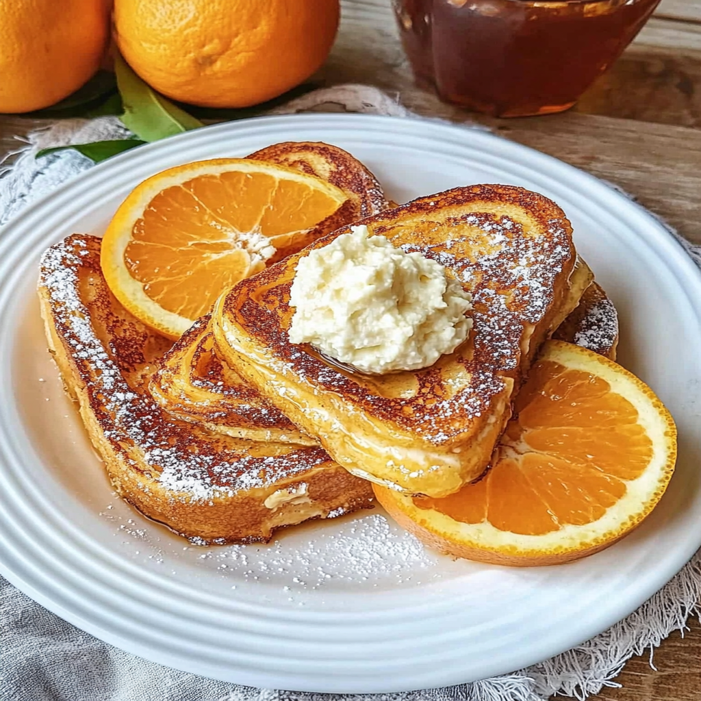 Orange Ricotta Stuffed French Toast