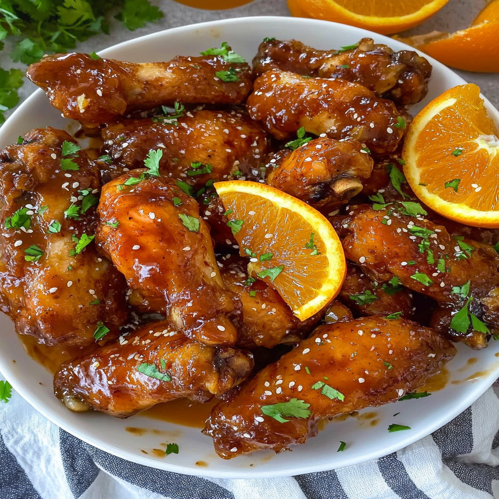 Sticky Orange Chicken Wings
