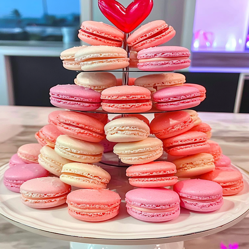 Valentine Macaron Towers